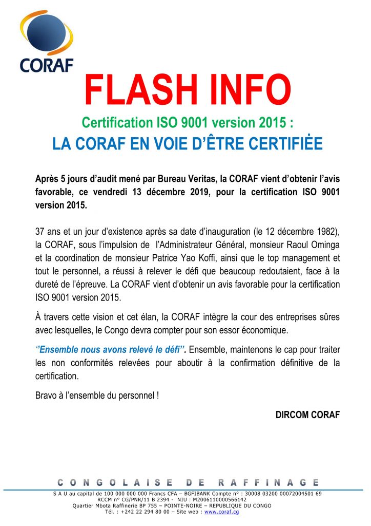 Flash infos – CORAF